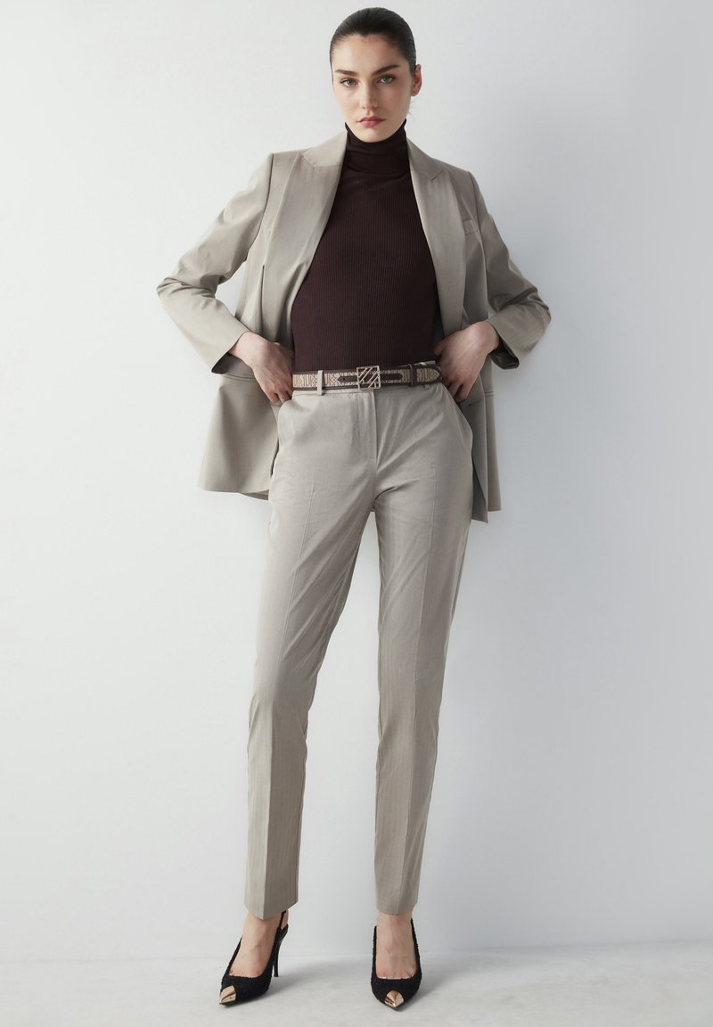 Ipekyol STRAIGHT FIT - Kalhoty - mink/hnědá - Zalando.cz