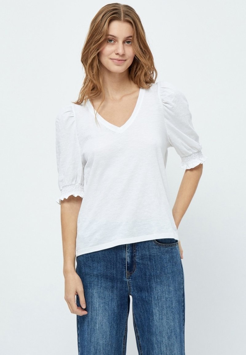 Desires DEAYSHA 2/4 SLEEVE SMOCK T-SHIRT. - Blusa - white/blanco ...