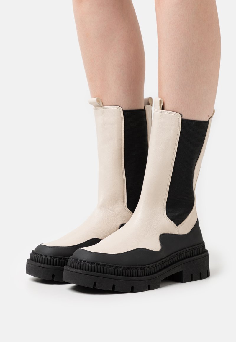 Marco Tozzi Botine cu platformă - cream/alb natural - Zalando.ro