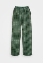Weekday TAYLOR TRACKSUIT TROUSER - Kelnės - green dark/smėlinė - Zalando.lt