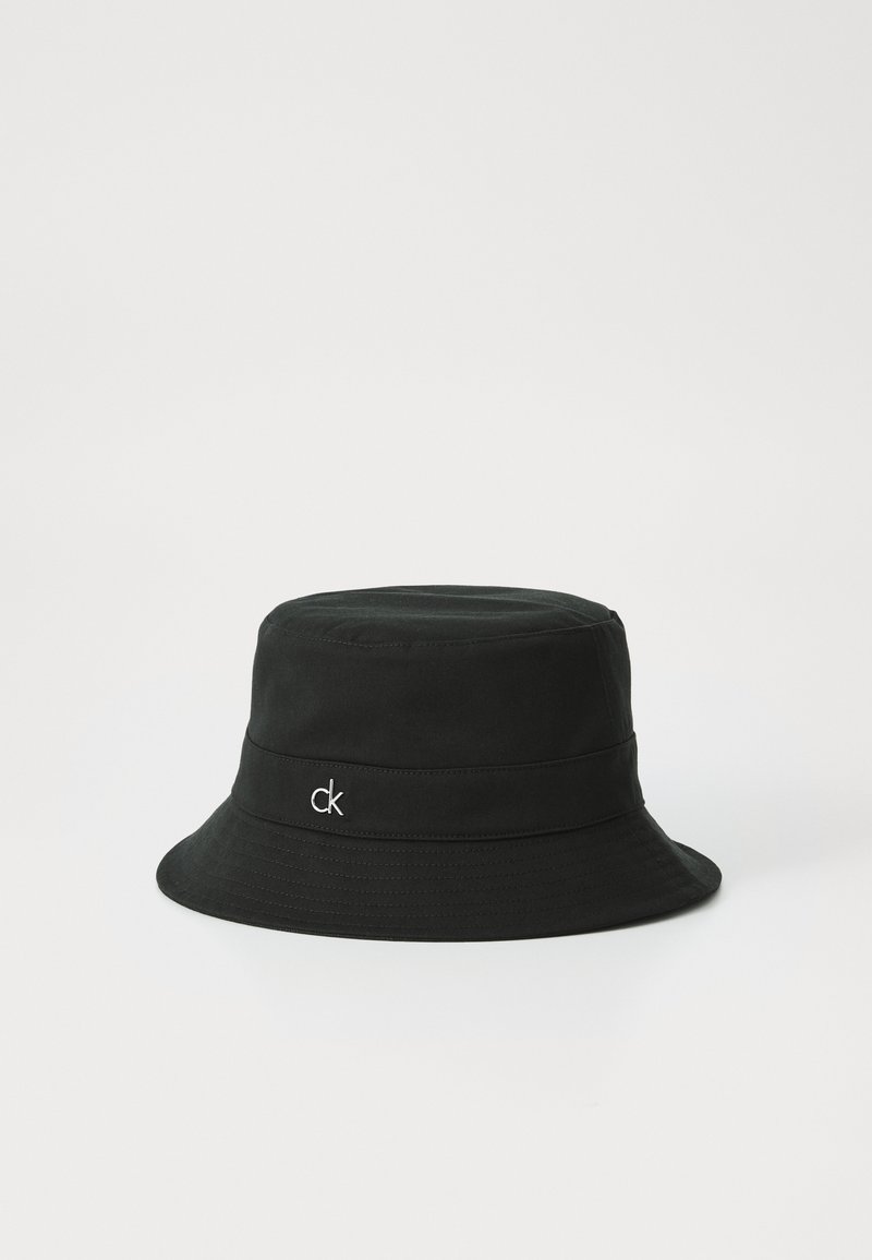 Calvin Klein REVERSIBLE MONOGRAM BUCKET - Hat - black mono/black ...