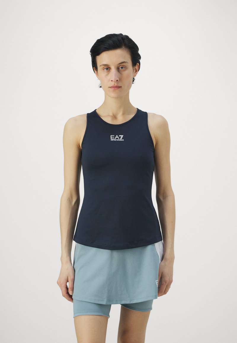 EA7 Emporio Armani TENNIS PRO CLASSIC TANK - Top - navy blue/dark blue ...