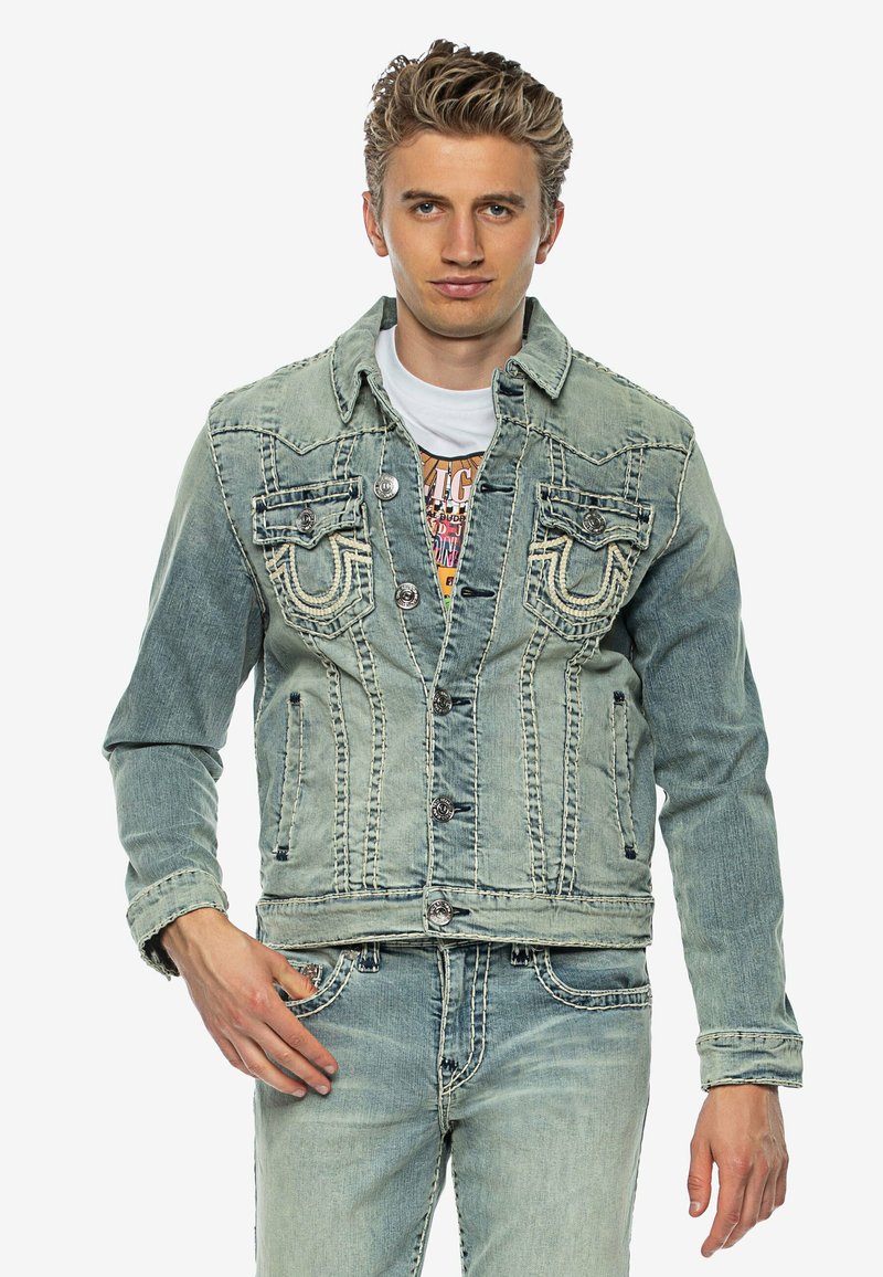 True Religion JIMMY SUPER T - Denim jacket - darb light/light-blue ...