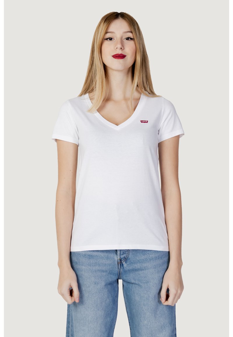 Levi's® PERFECT VNECK 85341-0002 - T-shirt basique - white/blanc ...