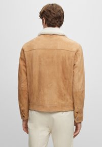 BOSS MAHDI - Lederjacke - medium beige/beige - Zalando.ch