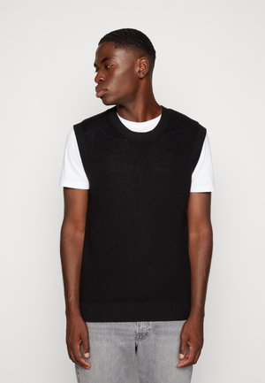 Filippa K BRAIDED VEST - Strickpullover - black/schwarz - Zalando.ch