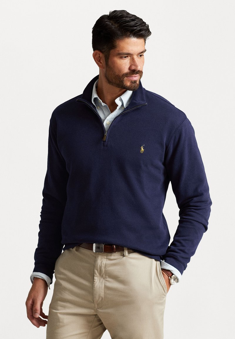 Polo Ralph Lauren Big & Tall ESTATE RIB QUARTER ZIP PULLOVER - Jumper ...