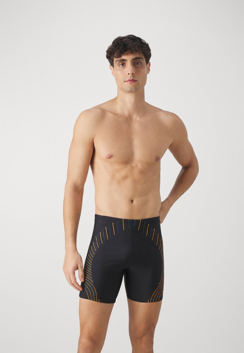 Speedo MENS DUO LOGO MID JAMMER - Boxer de înot - black/mandarin peel ...