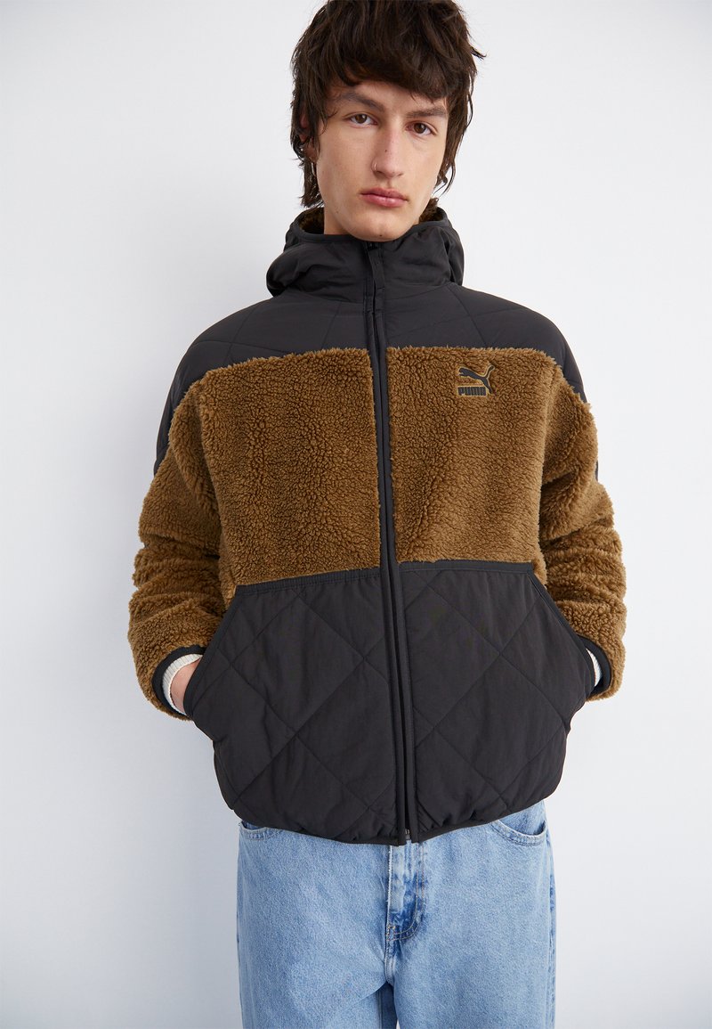 Puma CLASSICS UTILITY JACKET - Light jacket - chocolate chip/dark brown ...