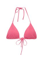 PULL&BEAR GINGHAM TRIANGLE - Bikini top - pink - Zalando