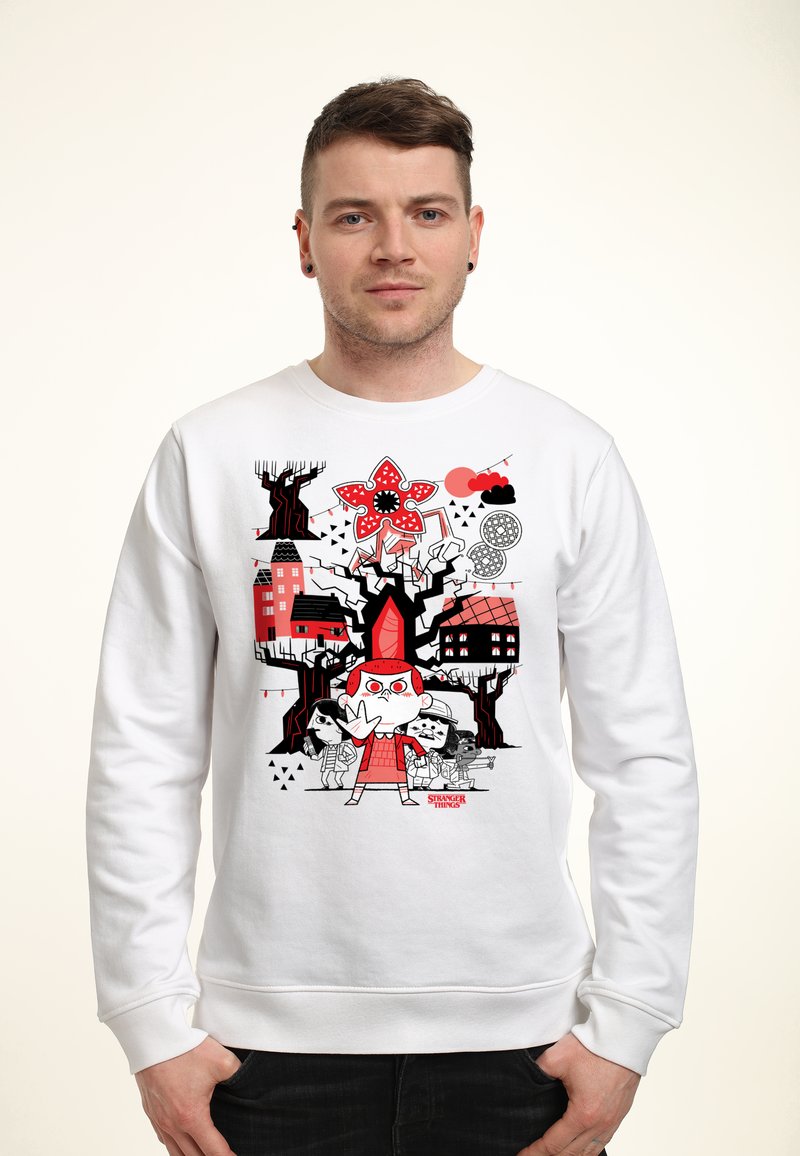 Henry Tiger STRANGER THINGS RED BLACK - Sweatshirt - white/vit - Zalando.se