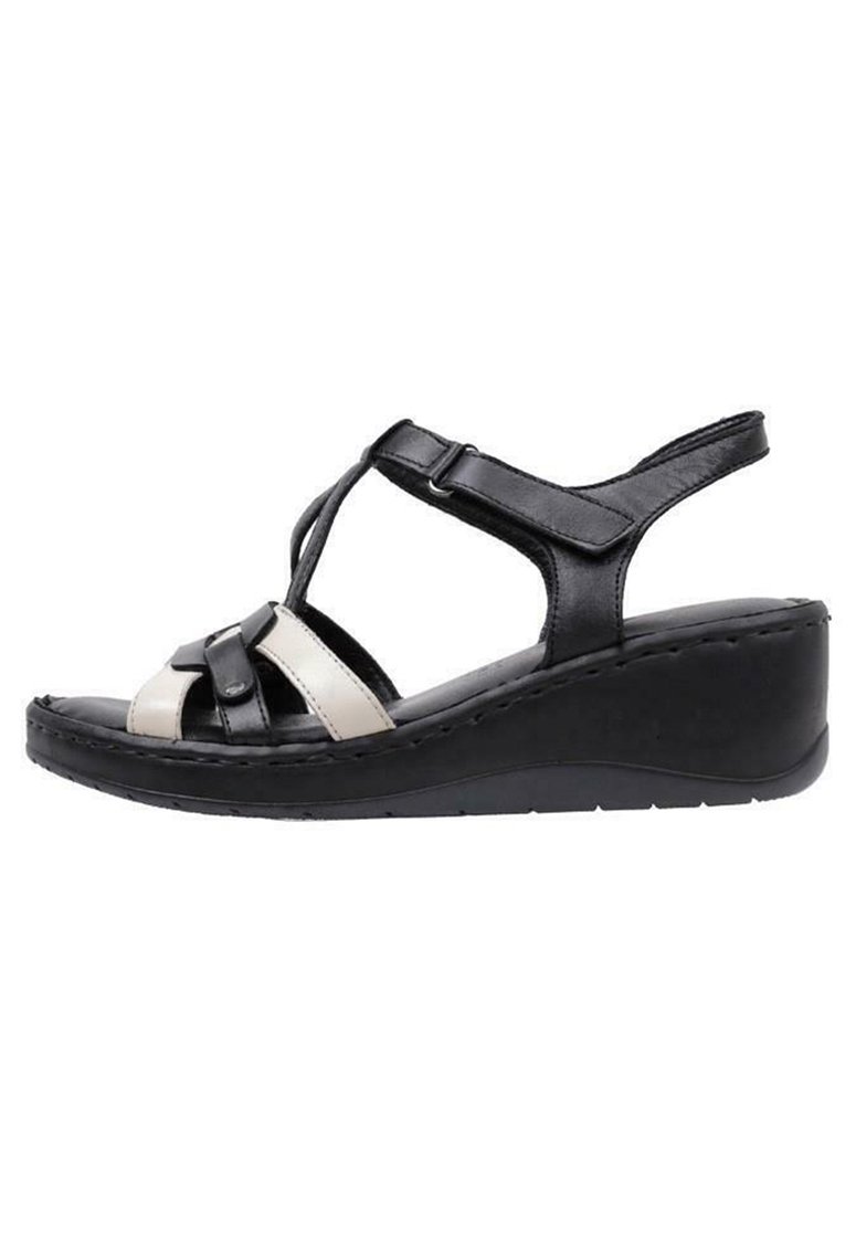 AMANDA RIN - Sandalen met sleehak - black/zwart - Zalando.be