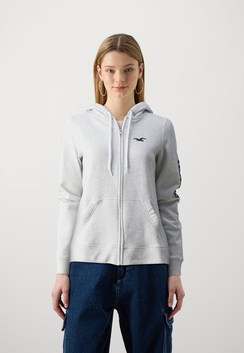 Hollister Co. TECH CORE FULL ZIP - Sweatjakke - grey heather/grå ...