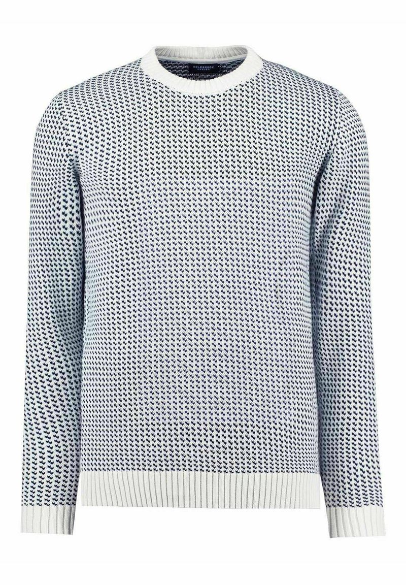 Holebrook MATTEO CREW - Stickad tröja - off white navy/offwhite ...