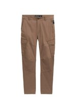 TOM TAILOR DENIM REGULAR - Cargo trousers - chocolate brown beige/beige ...