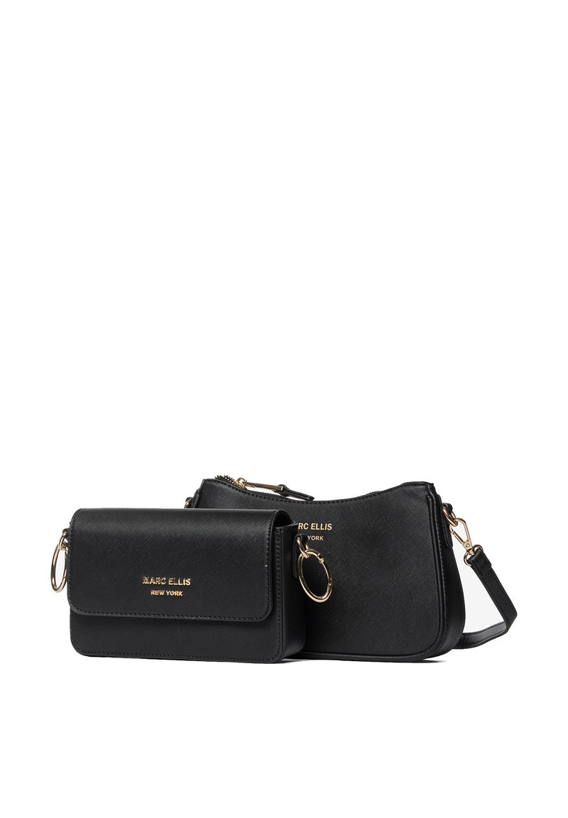 Marc Ellis SHOULDER - Cross body bag - black and gold/multi-coloured ...