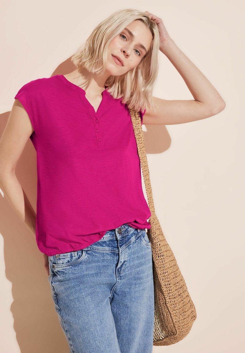 Street One T-Shirt basic - pink/rosa meliert - Zalando