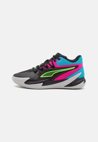 Puma DAGGER - Basketball shoes - black/fluro pink/black - Zalando.ie