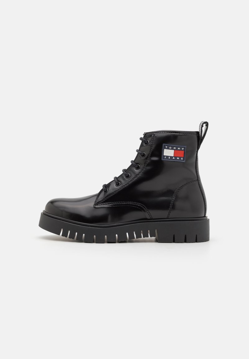 Tommy Jeans LACE UP BOOT - Platform ankle boots - black - Zalando.ie