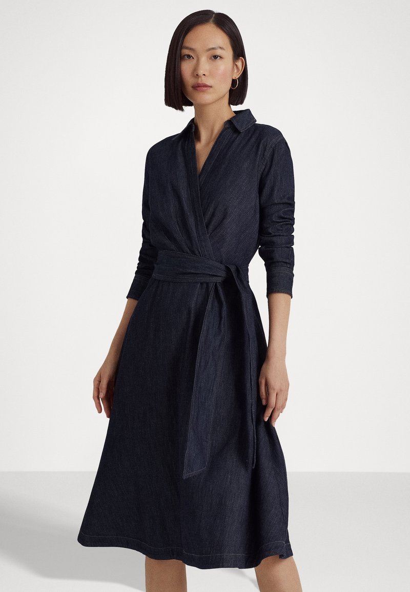 Lauren Ralph Lauren ROWELLA LONG SLEEVE DAY DRESS - Spijkerjurk - dark ...