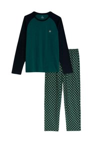 Marks & Spencer BADGER PRINT - Pyjamas - teal mix/melerad petrolblå ...