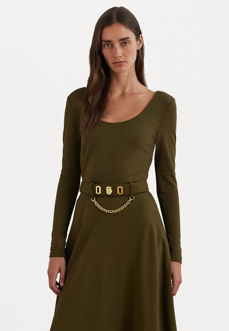 Lauren Ralph Lauren BELTED PONTE FIT-AND-FLARE DRESS - Jersey dress ...