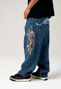 Ed Hardy BATTLE-DRAGON TATTOO - Jeans relaxed fit - indigo/blå denim ...