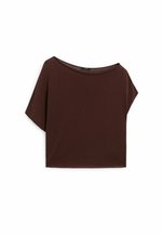 Massimo Dutti DROP-SHOULDER CO-ORD - T-Shirt basic - brown/braun ...