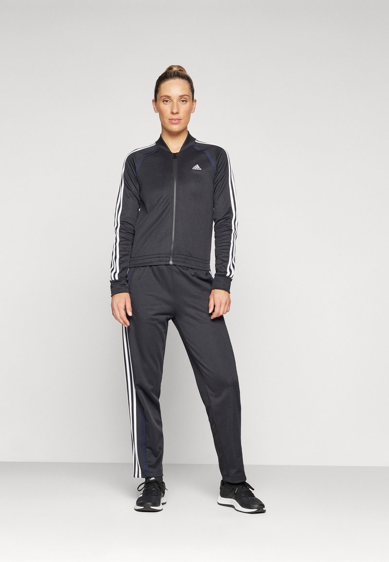 adidas Sportswear TEAMSPORT TRACKSUIT - Tuta - black/white/nero ...