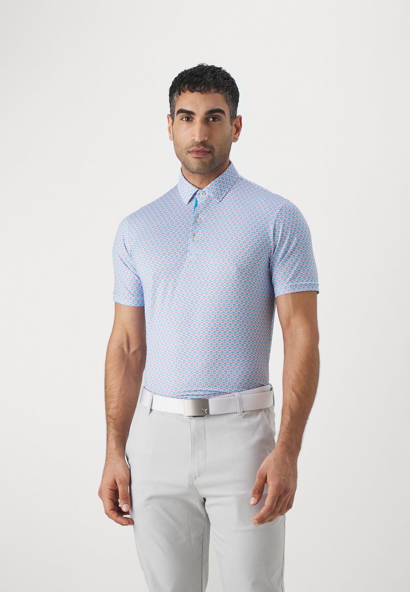 Puma Golf Polo shirt - aqua blue/garnet rose/turquoise - Zalando.co.uk