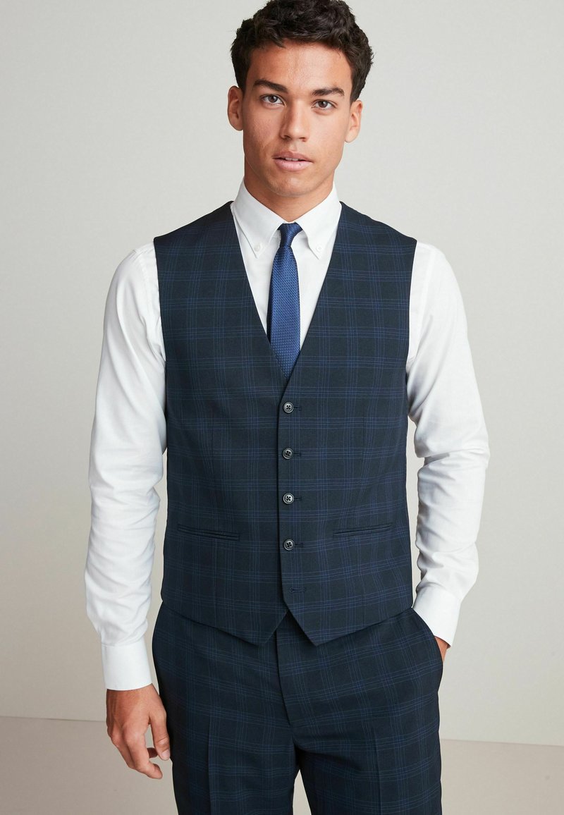Next CHECK SUIT: WAISTCOAT - Chaleco - navy blue/azul - Zalando.es