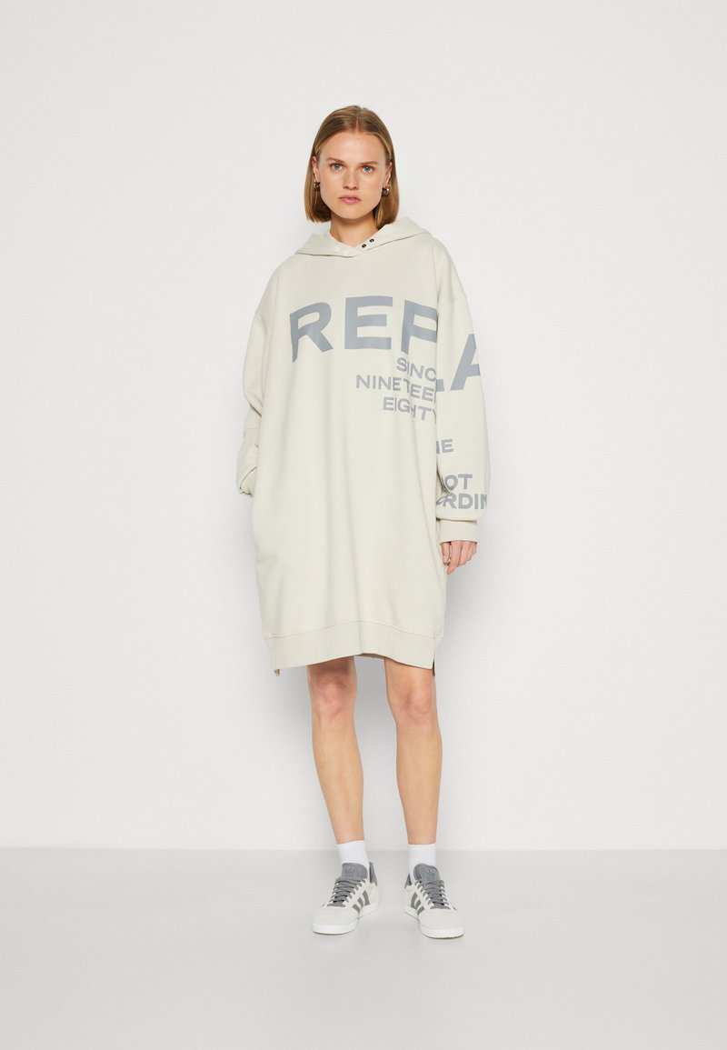 Replay Day dress - platinum/off-white - Zalando.ie