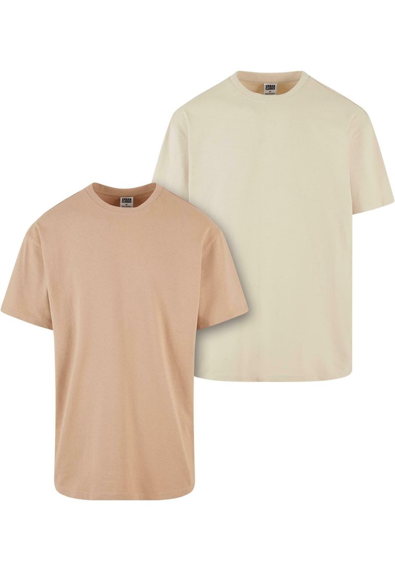 Urban Classics 2-PACK - T-Shirt basic - unionbeige sand/beige - Zalando.de