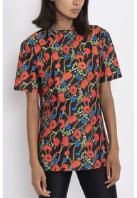 Flavia Valentini T-Shirt print - black/dunkelbraun - Zalando.de