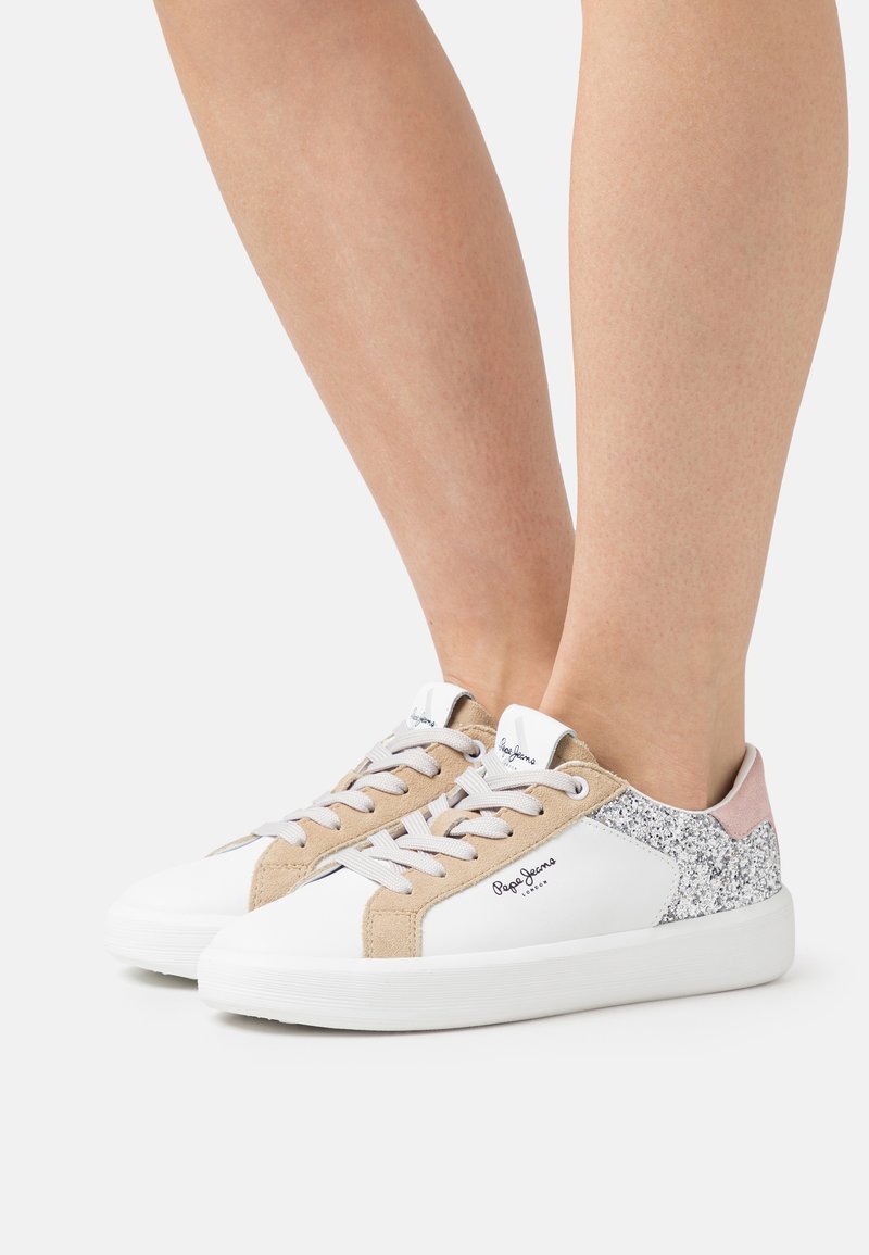 Pepe Jeans DOBBIE MIX - Sneaker low - grout/weiß - Zalando.de