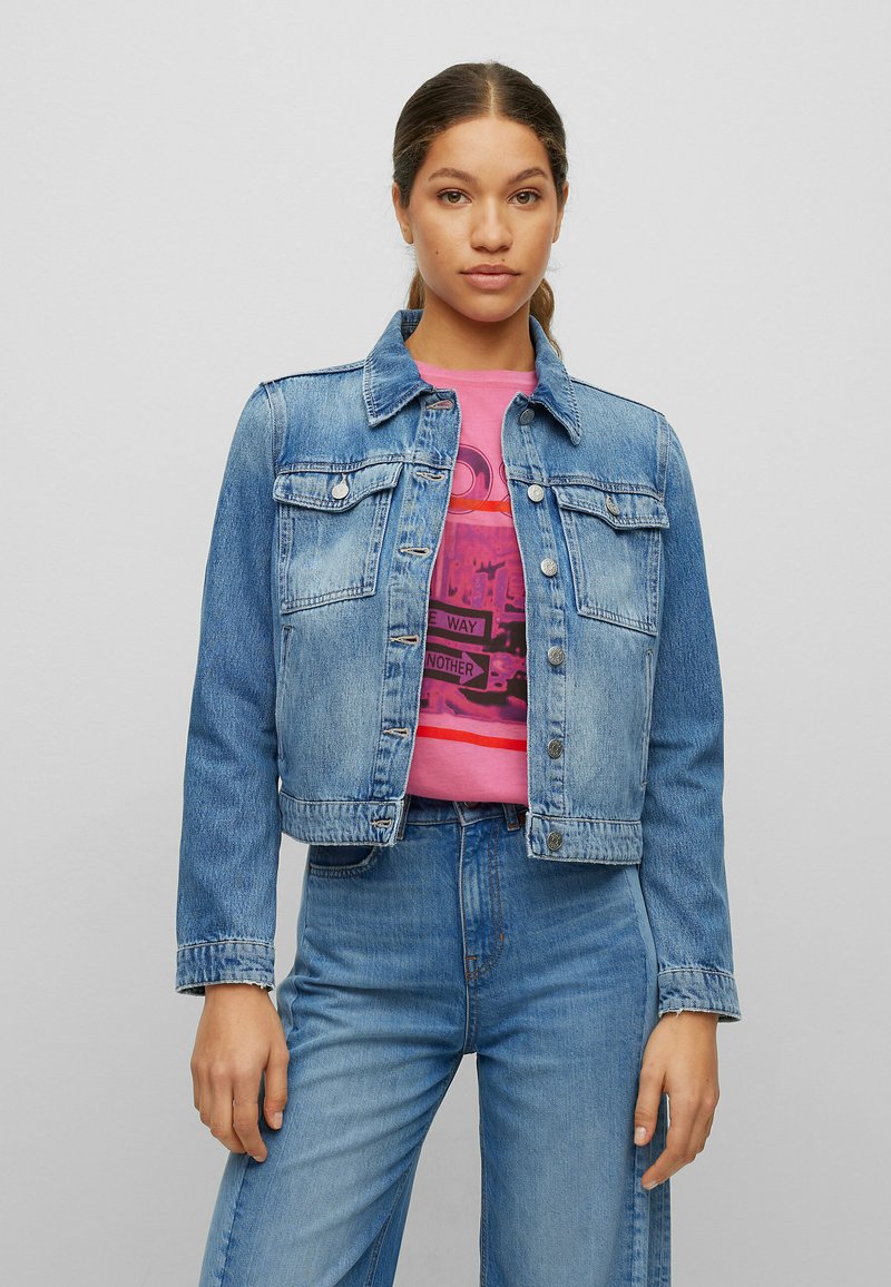 BOSS Denim jacket - dark blue/dark blue - Zalando