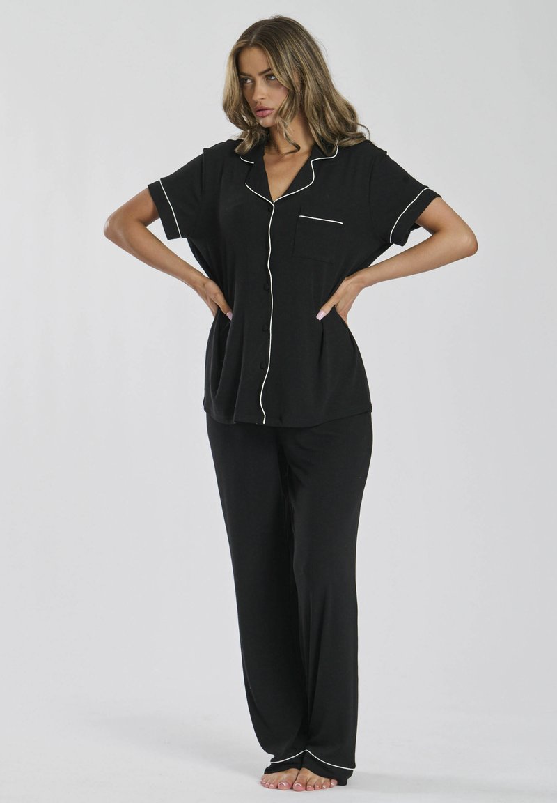 Loungeable RIB JERSEY SHORT SLEEVE AND TROUSERS PJ SET - Pigiama ...