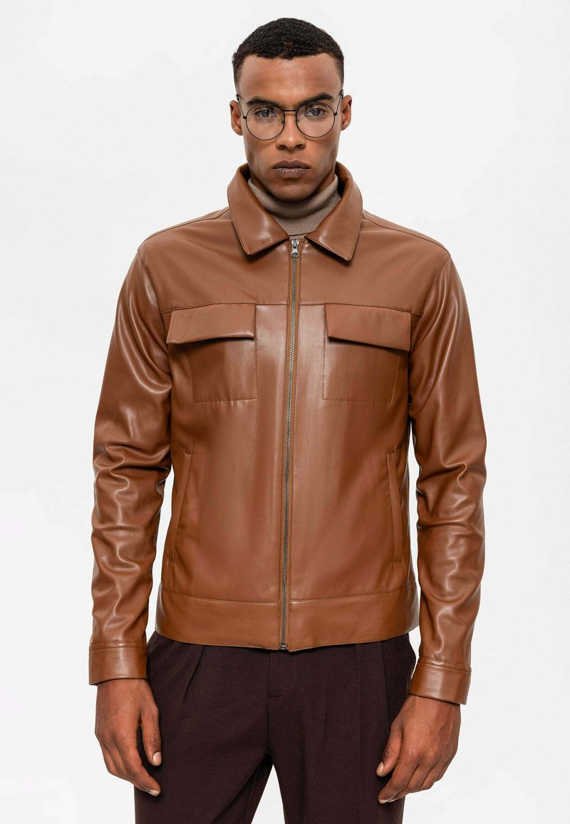 Antioch Imitatieleren jas - tan - Zalando.nl