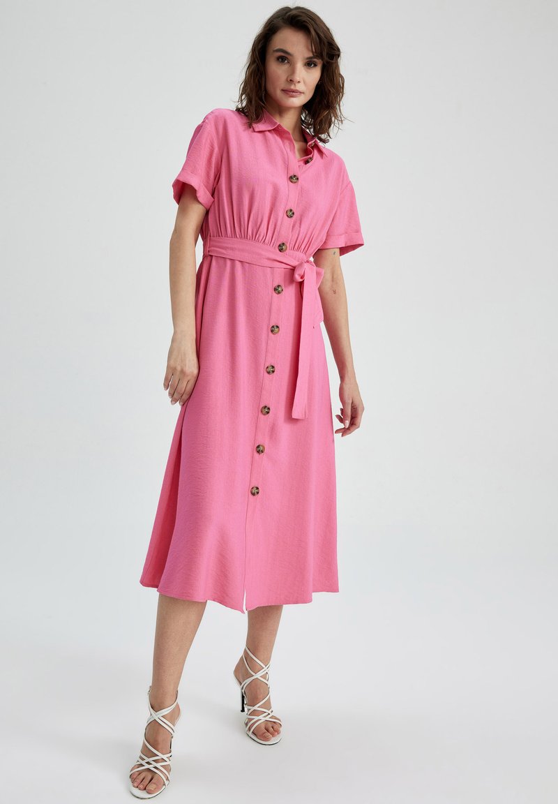 Defacto Blusenkleid Pink Zalando De