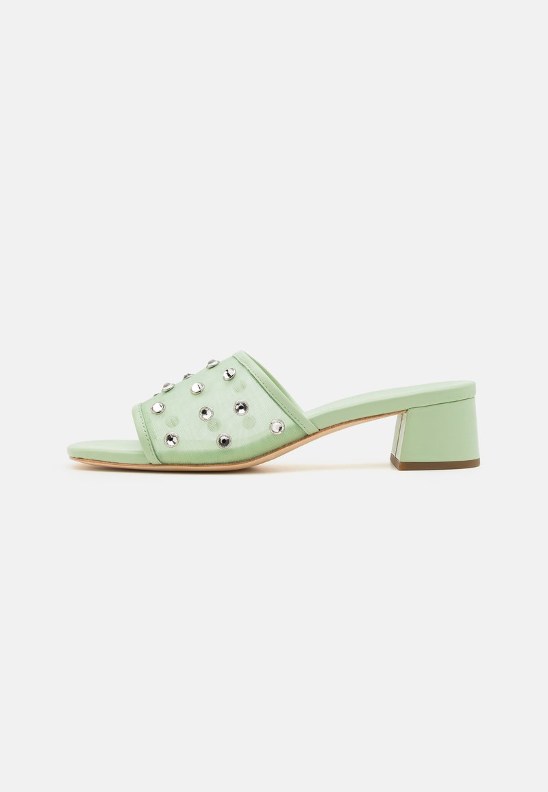 Loeffler Randall BROOKE MID HEEL MULE - Mules à talons - seafoam/vert ...