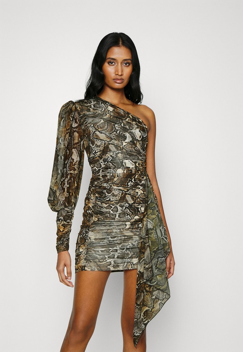 Just Cavalli MINI PYTHON - Robe de soirée - honey mustard/marron ...