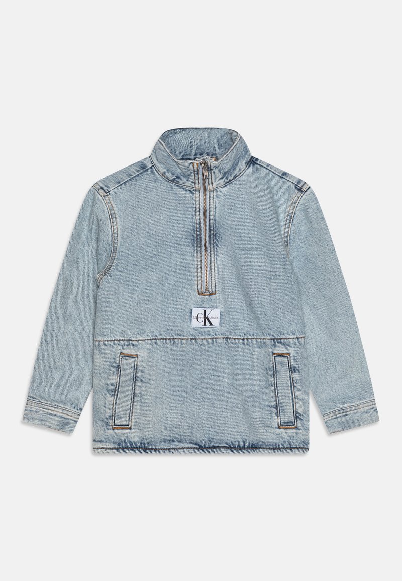 Calvin Klein Jeans POWDER ANORAK - Denim jacket - powder blue/light ...