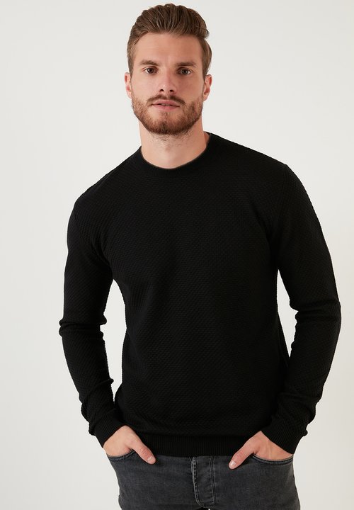 Buratti Fleece trui - black/zwart - Zalando.be