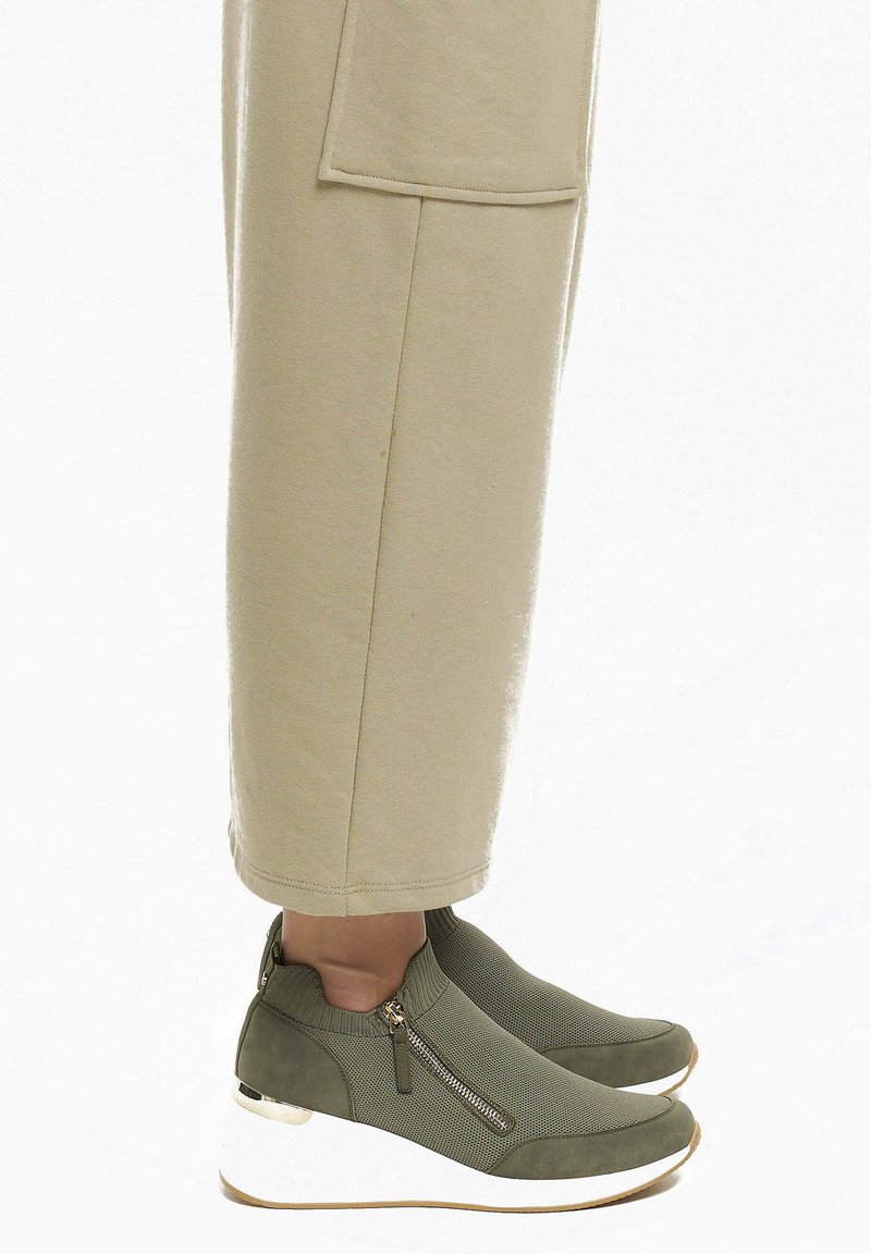 River Island SLIP ON WEDGE - Baskets basses - khaki/kaki - ZALANDO.FR
