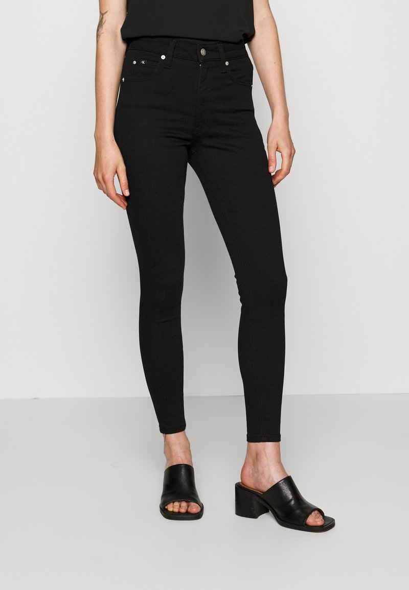 Calvin Klein Jeans HIGH RISE SKINNY - Jeans Skinny Fit - denim black ...