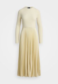 Polo Ralph Lauren SWEATER-BODICE LONG-SLEEVE DRESS - Maxi dress - authentic cream/off-white ...