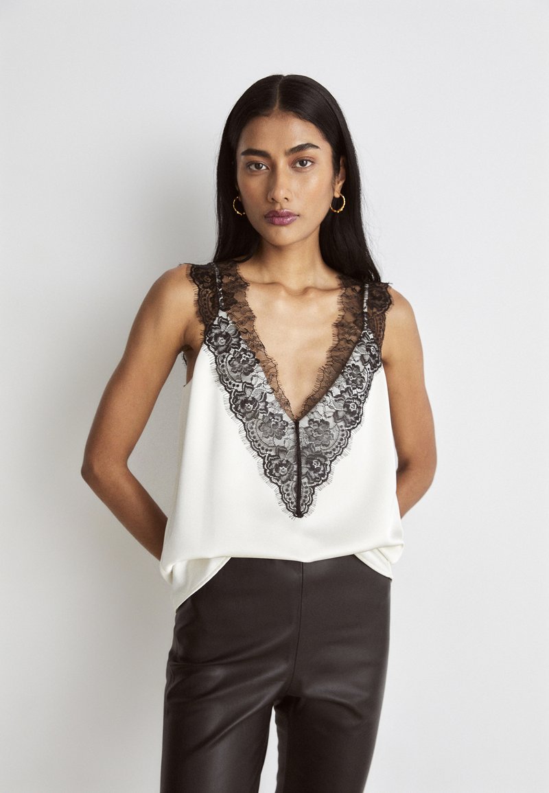 BOSS BELINGA - Top - open white/white - Zalando.co.uk