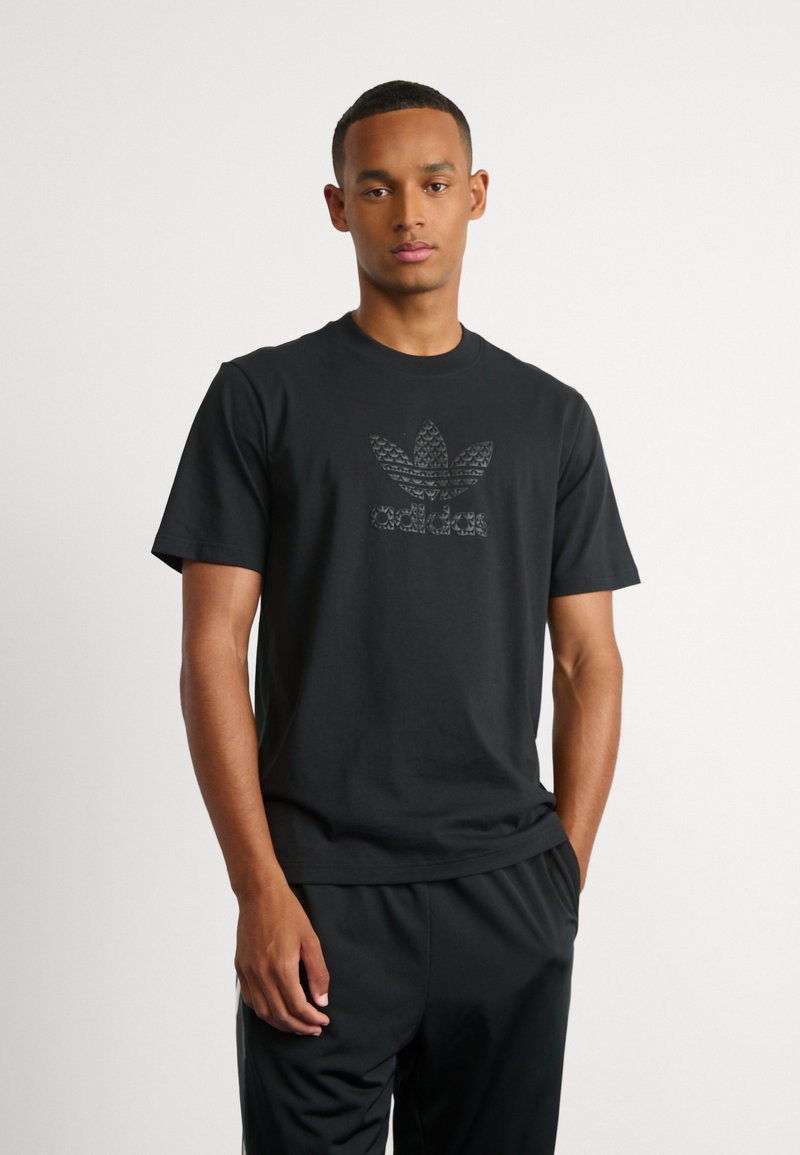 adidas Originals MONOGRAM - Print T-shirt - black - Zalando