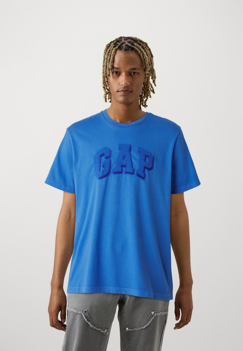 GAP LOGO WASHED ORIGINAL - Print T-shirt - mosaic blue/dark blue ...