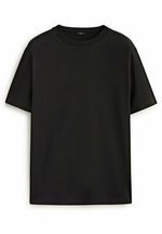 Massimo Dutti SHORT SLEEVE - T-Shirt basic - black/schwarz - Zalando.de